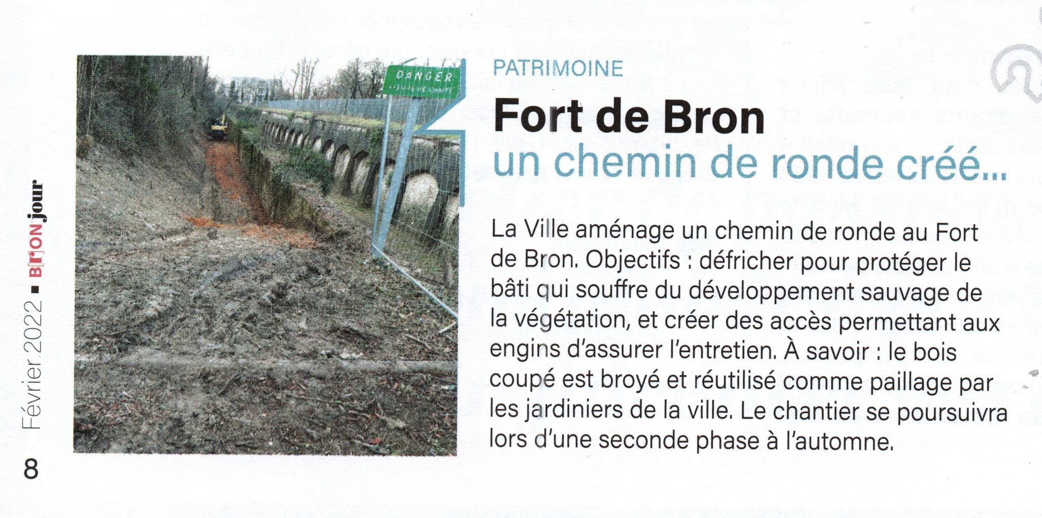 Le patrimoine et l'Histoire du Fort de Bron dans la Presse ...